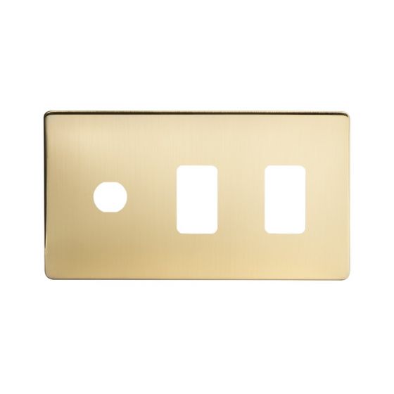 Soho Lighting Brushed Brass 3 Gang 2RM+1CM Dual Module Grid Switch ...