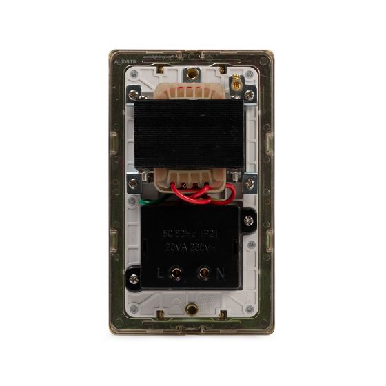 Soho Lighting Brushed Brass Shaver Socket / Toothbrush Socket 230/115V ...