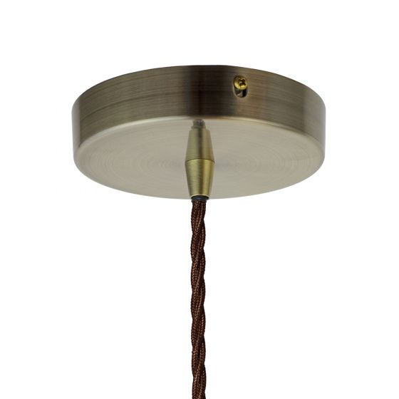 Soho Lighting Antique Brass Decorative Bulb Holder with Brown Twisted ...